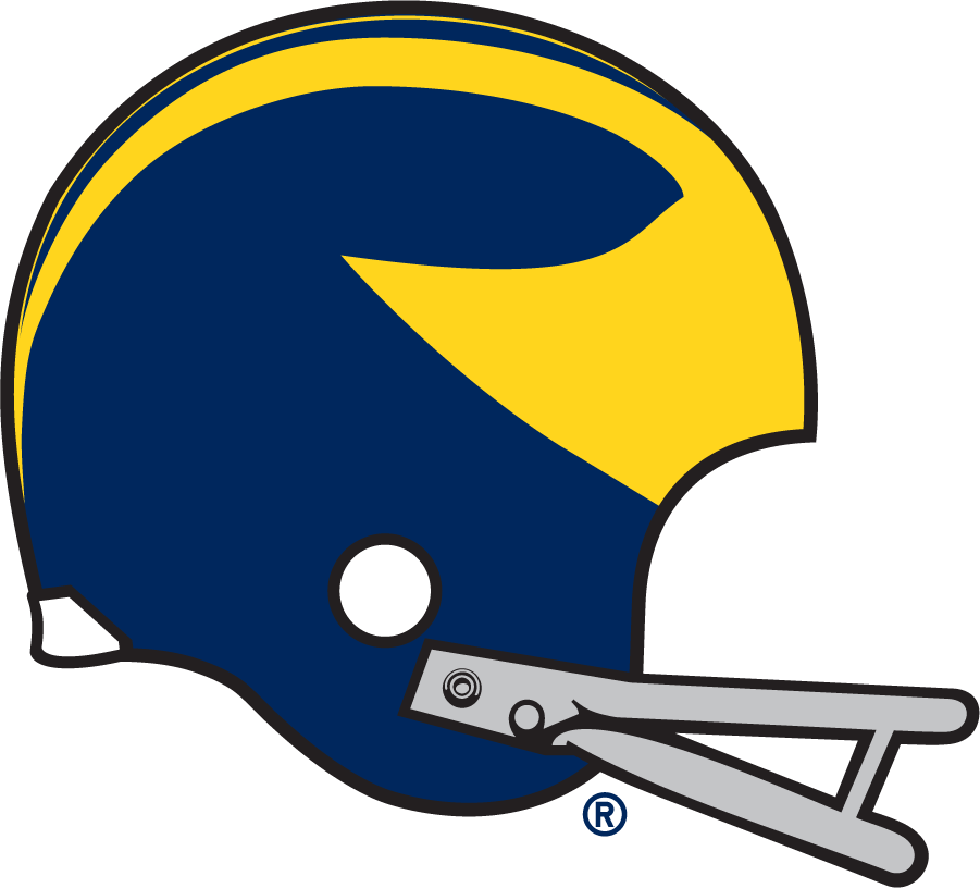 Michigan Wolverines 1969-1974 Helmet Logo diy iron on heat transfer ...